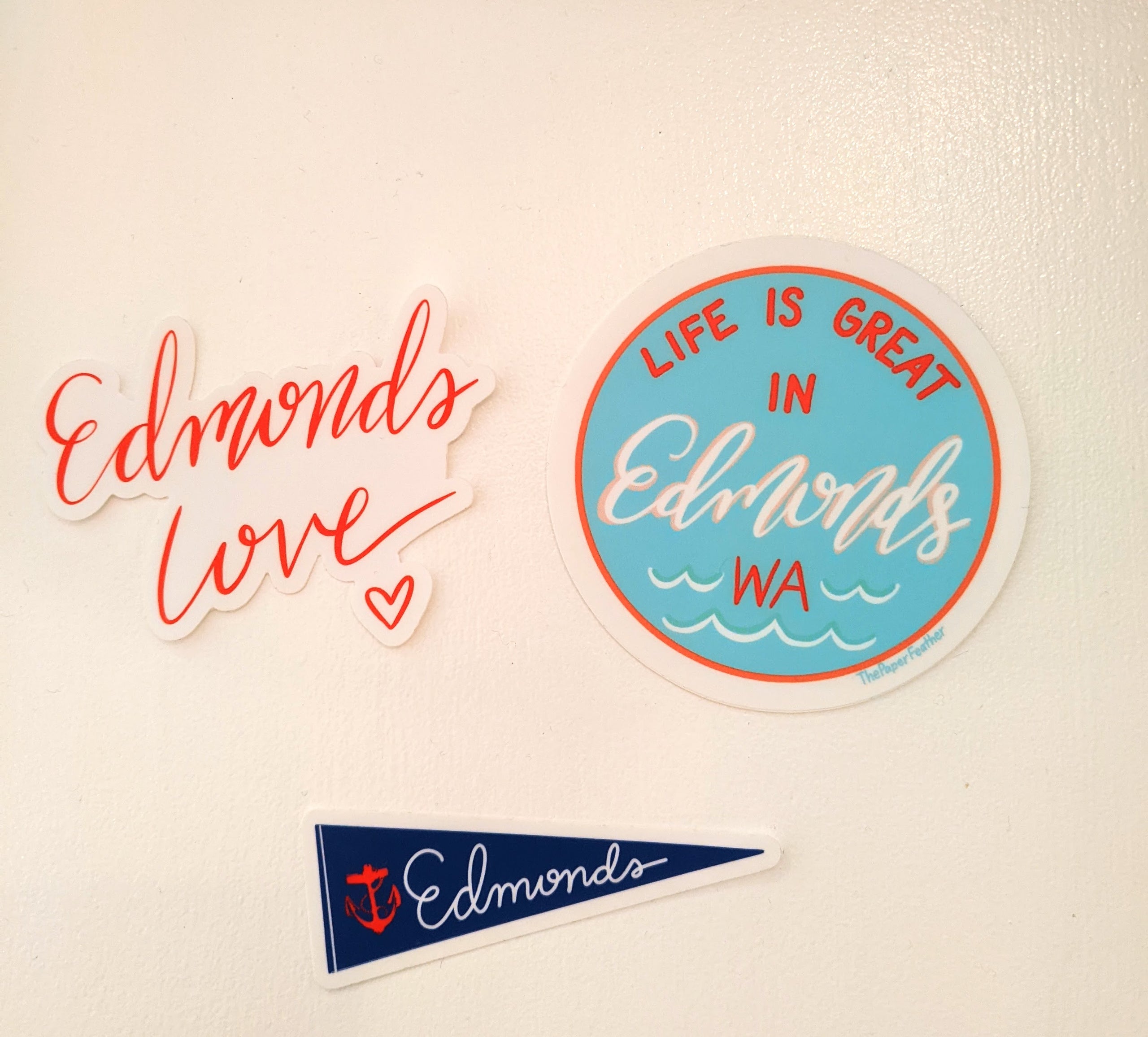 Edmonds Love Sticker Pack | the paper feather